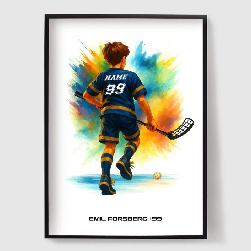 Personalised Posters - Floorball Colorsplash